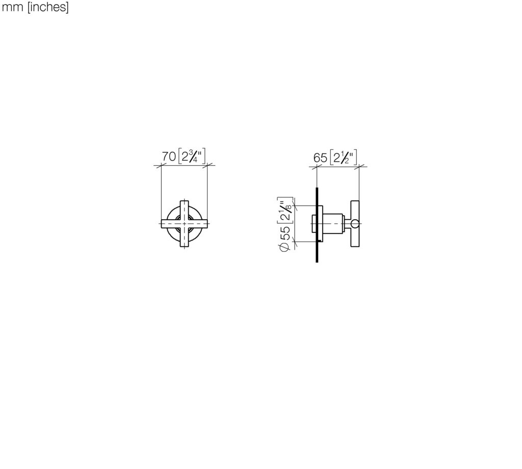 Dornbracht Tara Wall Valve Cross Handle - Walton Bathrooms
