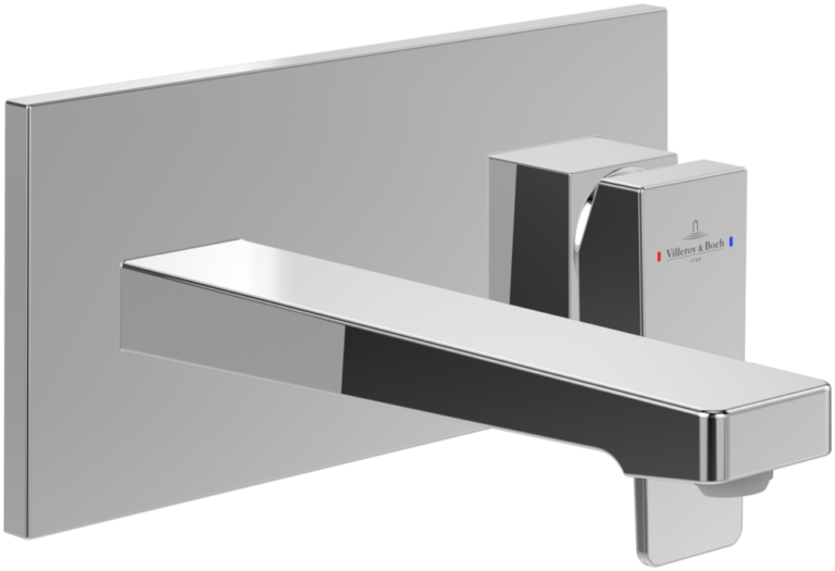 Architectura Square Single-Lever Basin Mixer With Push-Open Waste ...